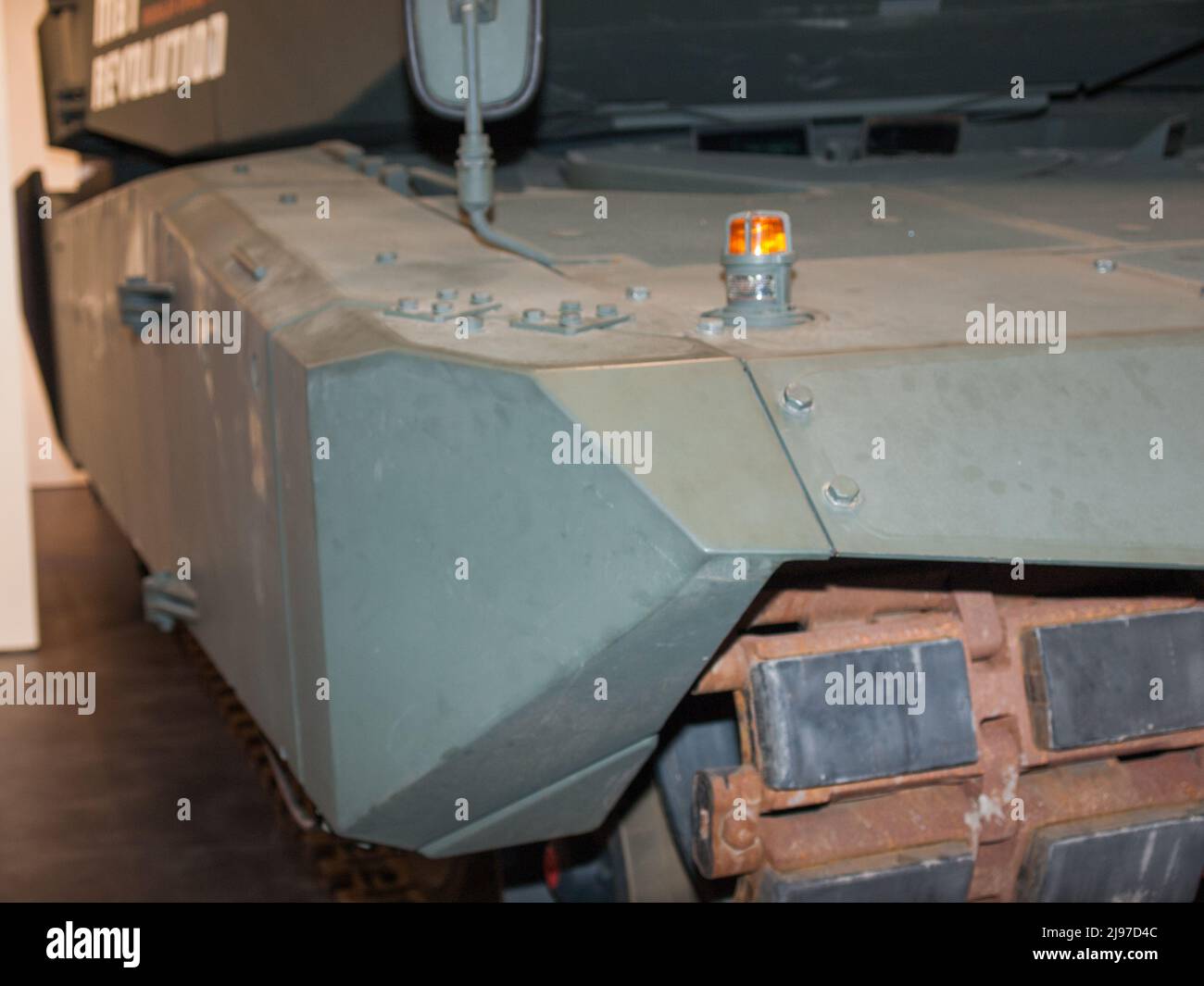 Abu Dhabi, UAE - Feb.23. 2011: Rheinmetall MBT Revolution tank with ...