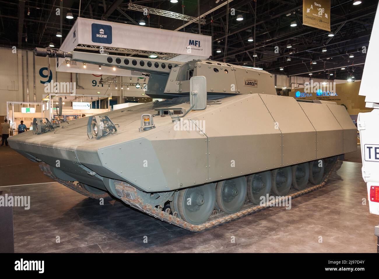 Abu Dhabi, UAE - Feb.23. 2011: Rheinmetall Defence LANCE RC Remote ...