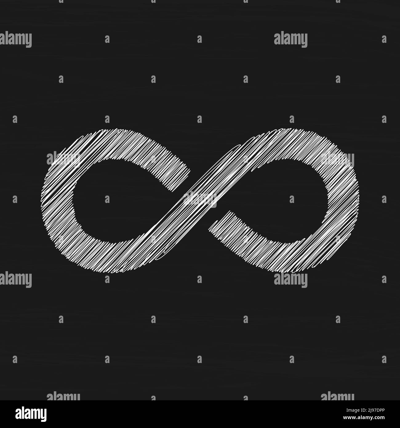 Infinity white sketch vector icon. Trendy flat design style Stock ...