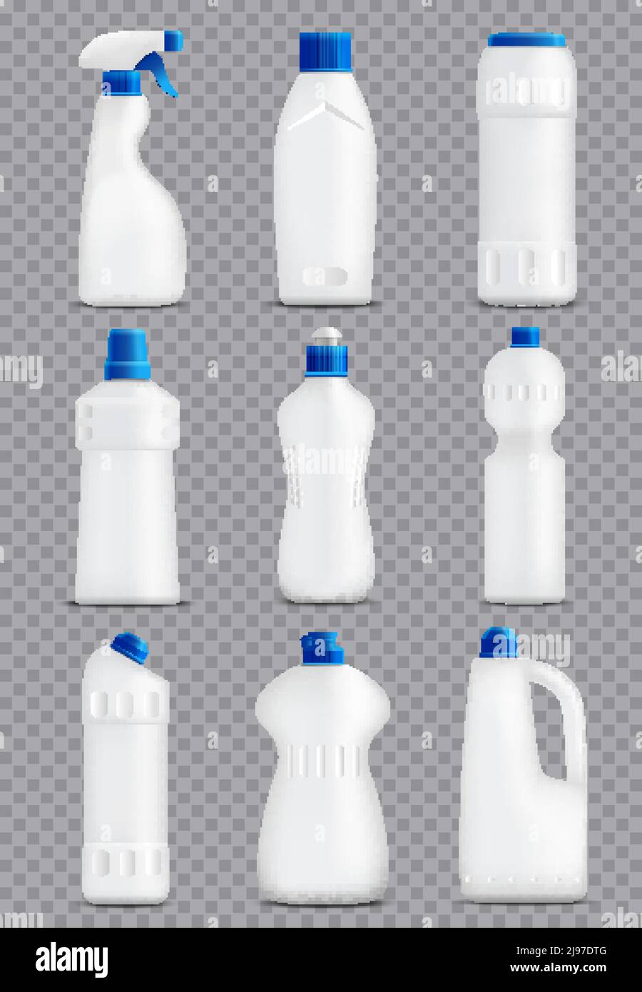 Plastic bottles bottle caps Stock Vector Images - Alamy