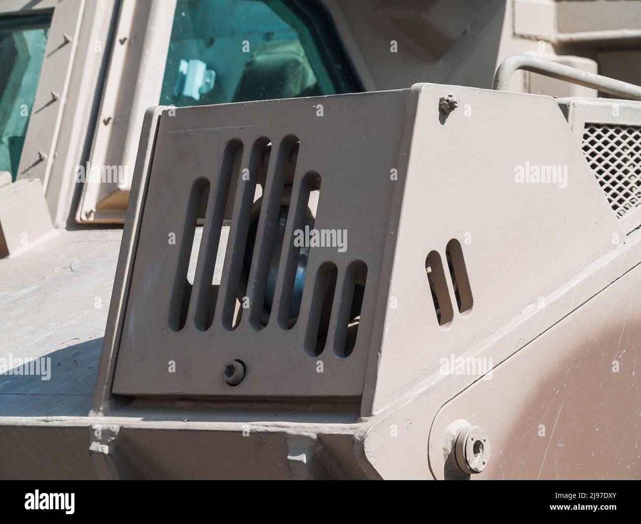 Abu Dhabi, UAE - Feb.23. 2011: South African G6 Rhino mine-protected ...