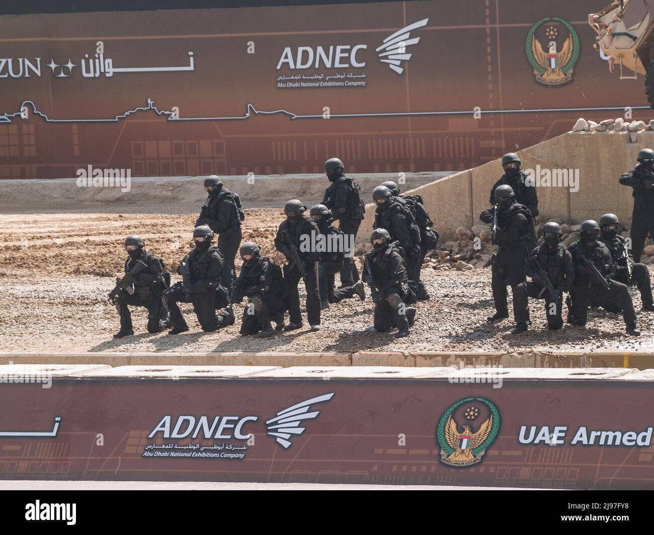 Abu Dhabi, UAE - Feb.23. 2011: Heckler Koch MSG90 A2 sniper rifle ...