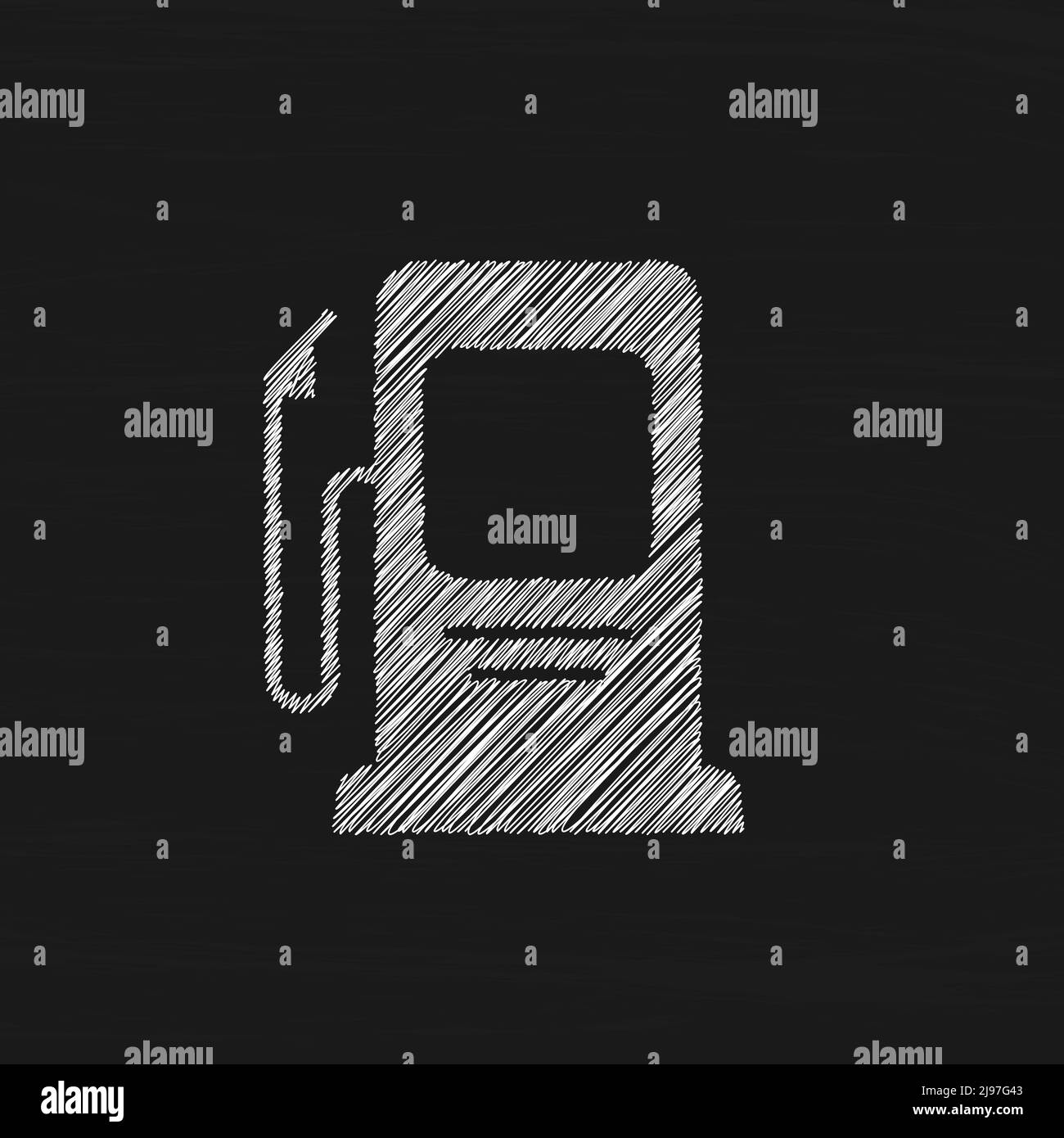 Gas station white sketch vector icon. Petrol station symbol Stock ...