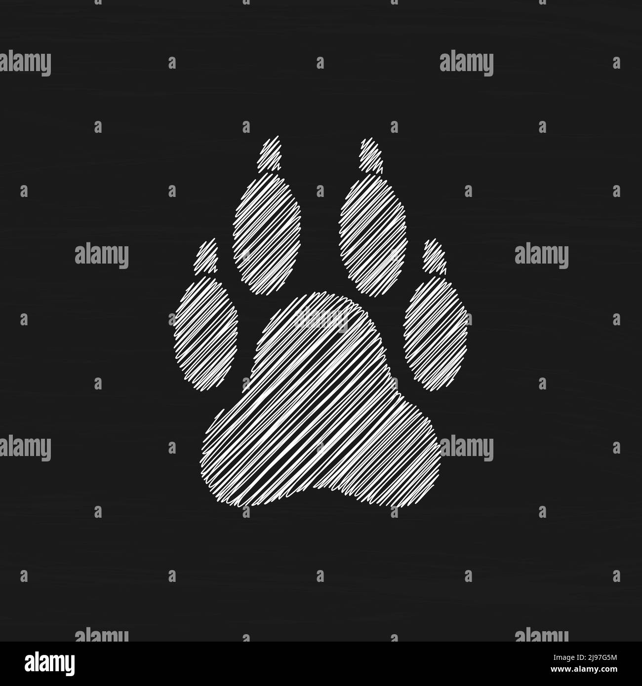 White Wolf Paw Print