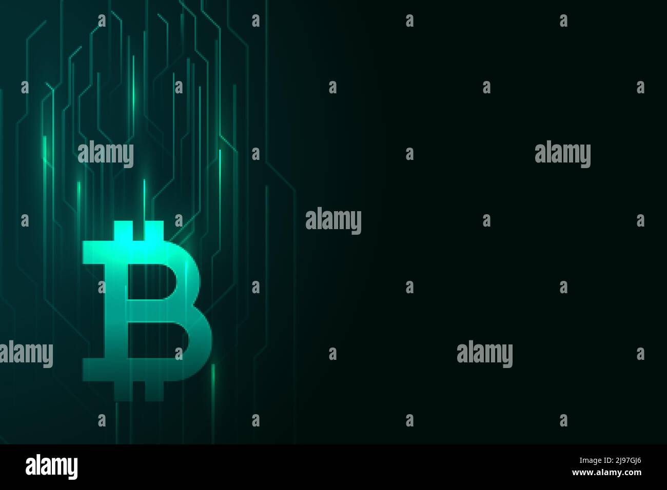 digital bitcoin glowing background design Stock Vector Image & Art - Alamy