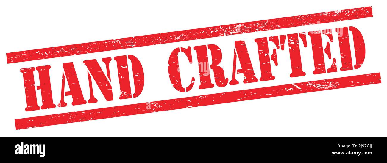 Hand crafted red grungy Cut Out Stock Images & Pictures - Alamy