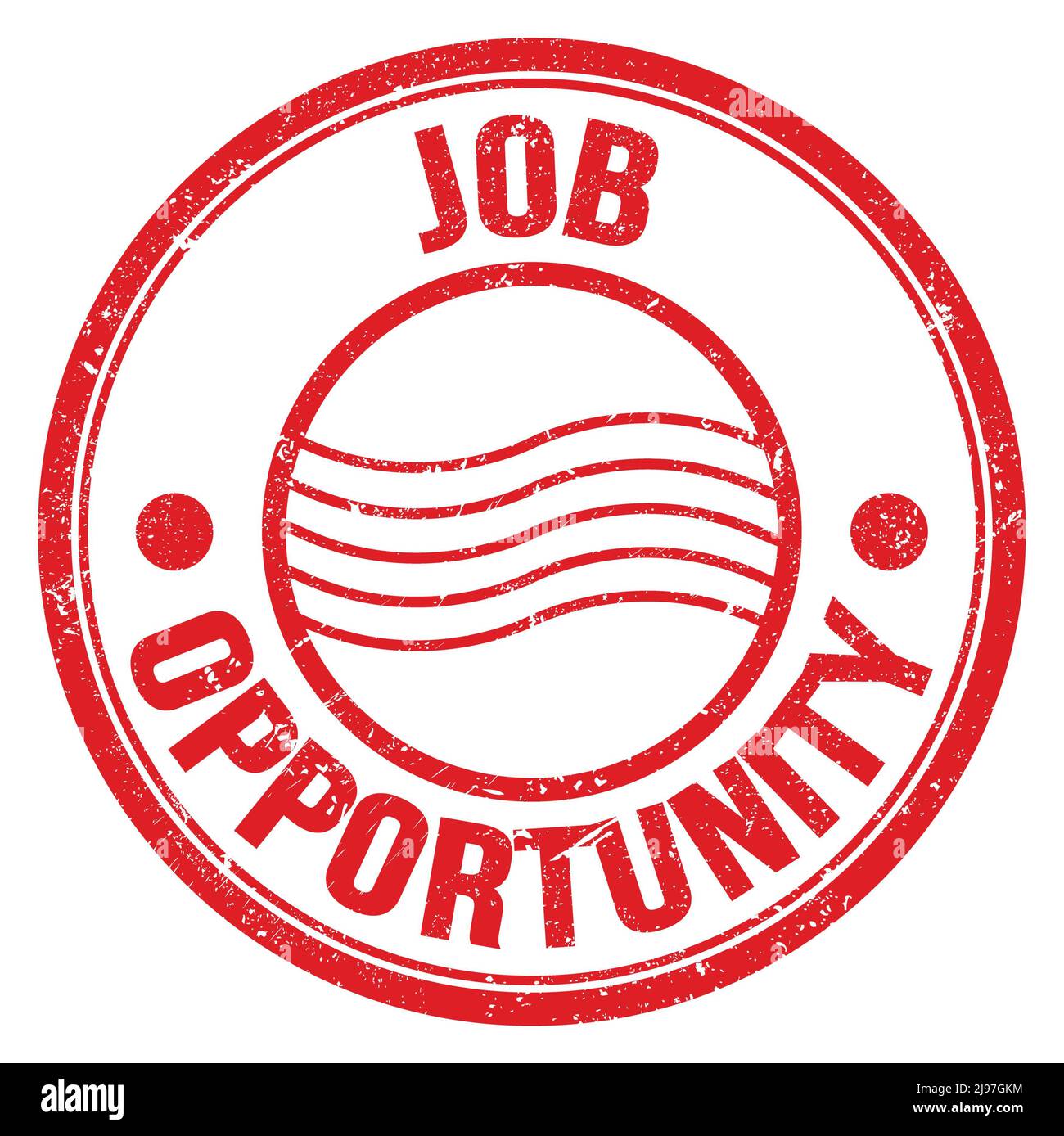 JOB OPPORTUNITY text written on red round postal stamp sign Stock Photo ...