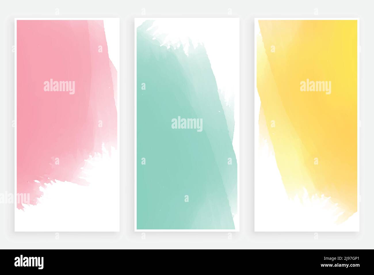 abstract pastel watercolor banner templates Stock Vector Image & Art ...