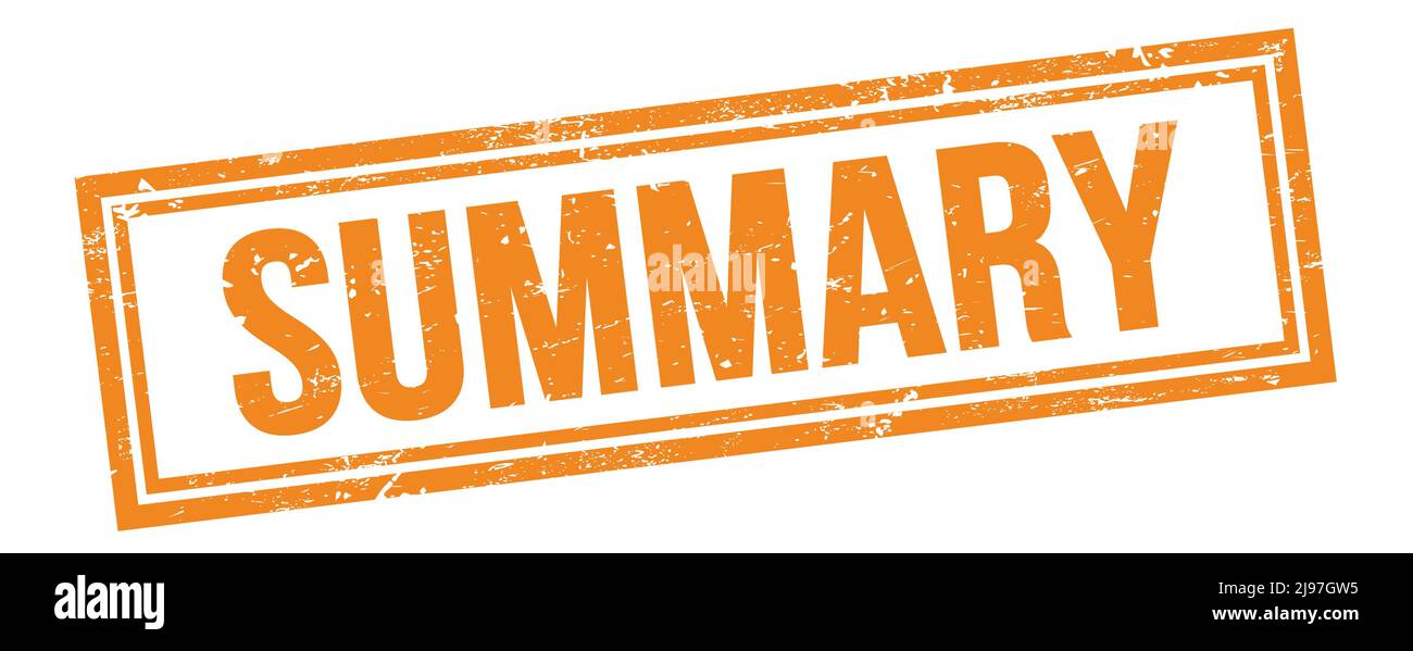 Summary rubber stamp hi-res stock photography and images - Alamy