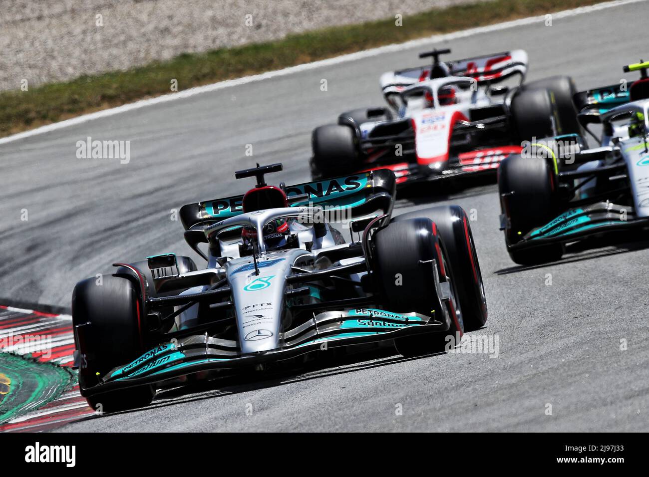 George Russell (GBR) Mercedes AMG F1 W13. Spanish Grand Prix, Saturday 21st May 2022. Barcelona ...