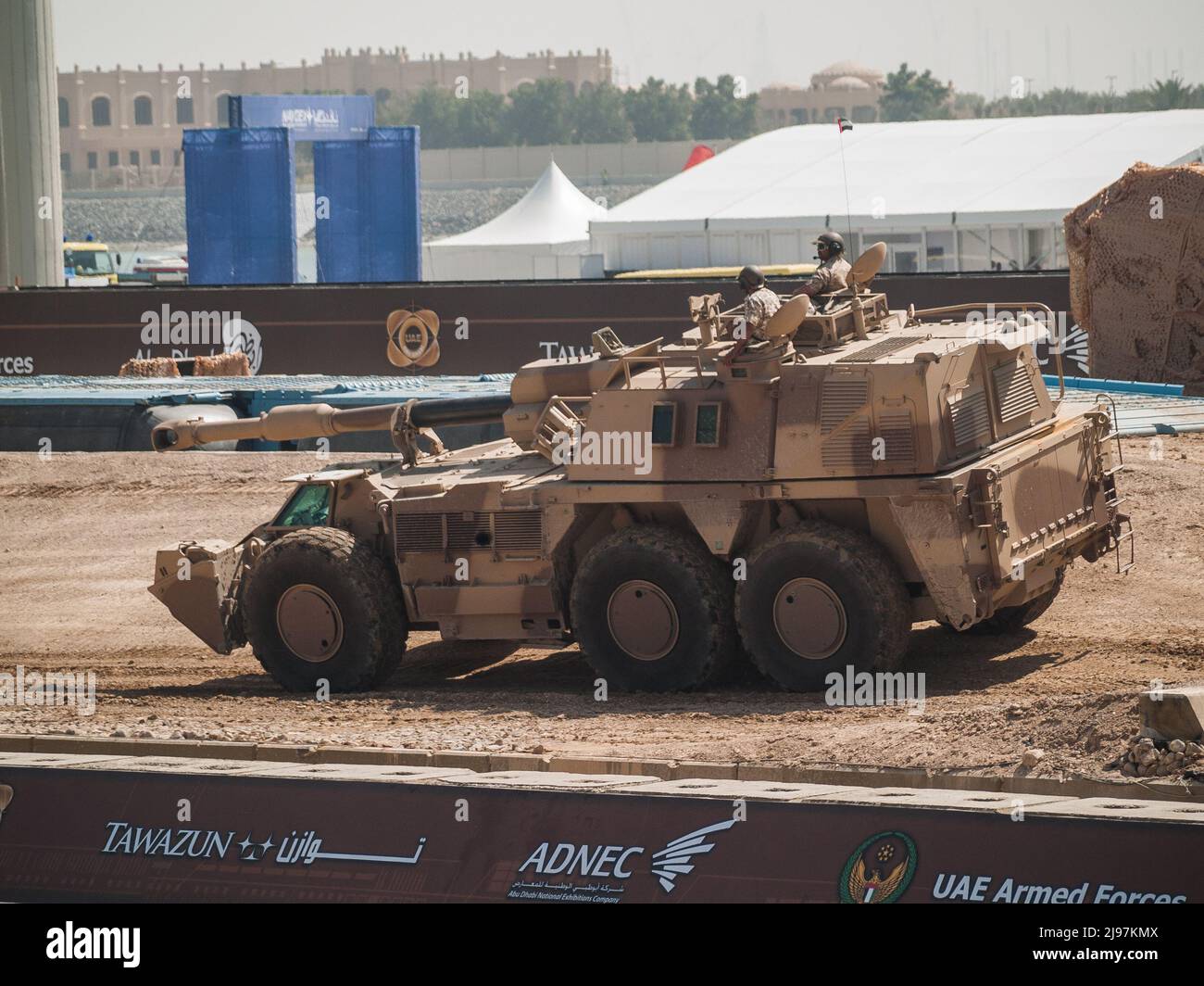 Abu Dhabi, UAE - Feb.23. 2011: South African G6 Rhino mine-protected ...