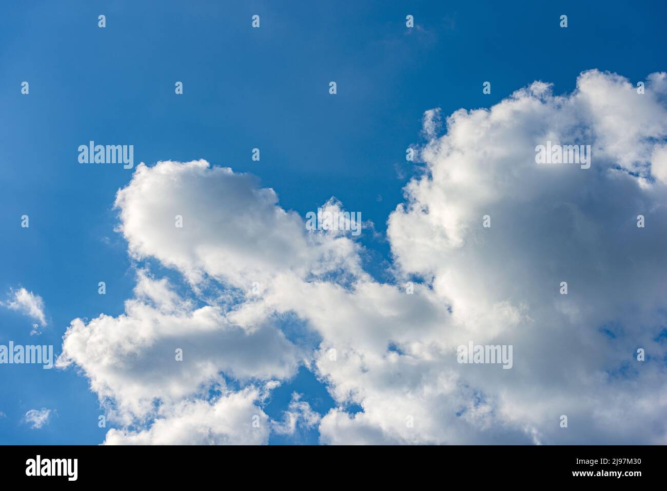 Beautiful storm clouds, cumulus clouds or cumulonimbus against a clear ...