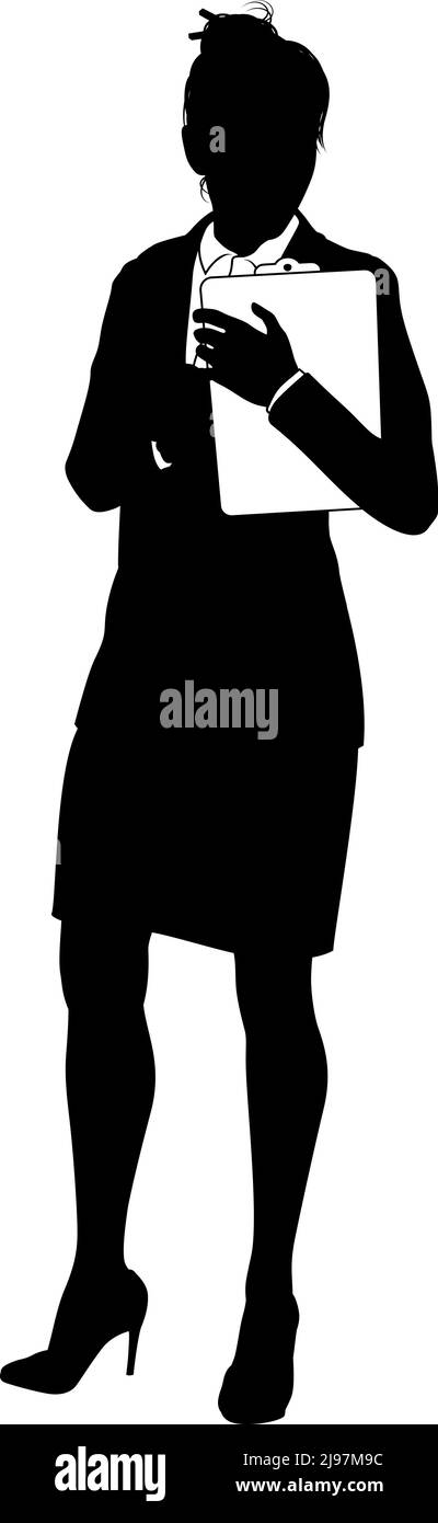 Silhouette lady talking Stock Vector Images - Alamy