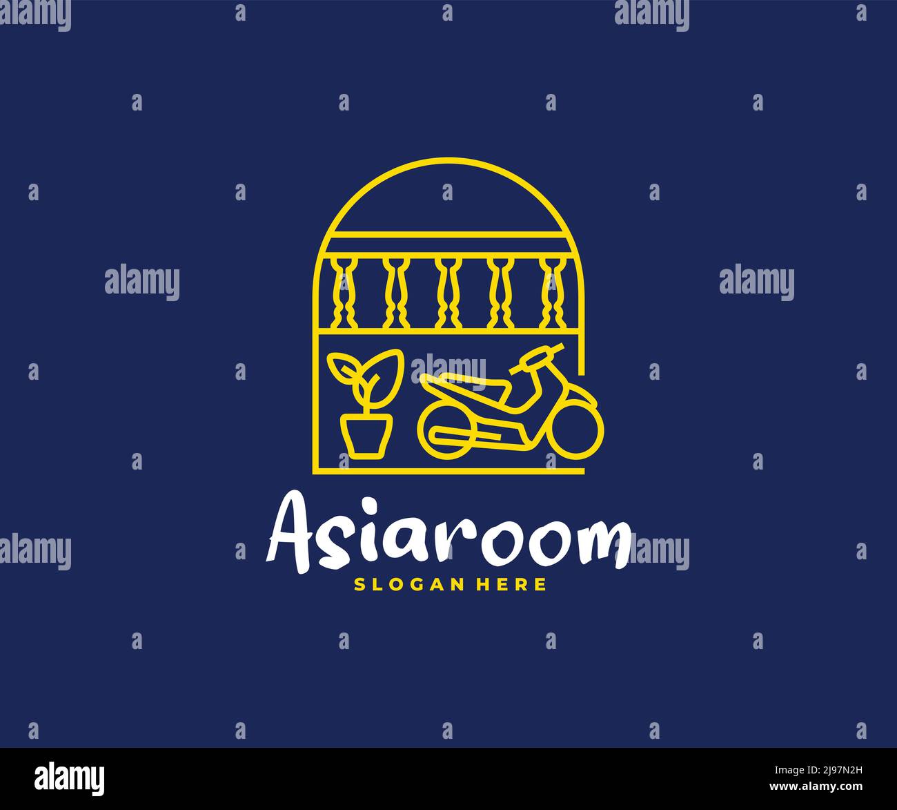 Asian tourism logo design. House exterior asian style vector design ...