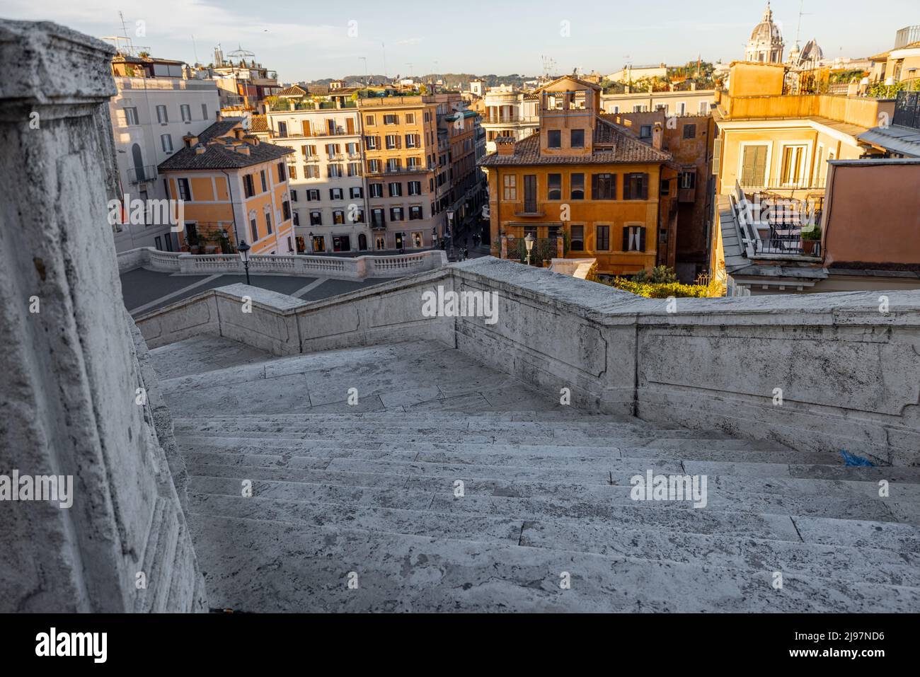 Rome cityscape from the top of Spanish stairs Stock Photo - Alamy