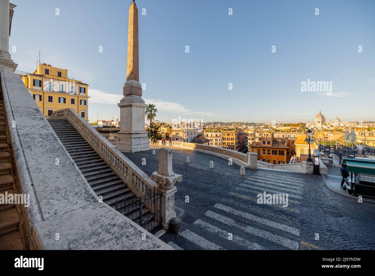 Rome cityscape from the top of Spanish stairs Stock Photo - Alamy