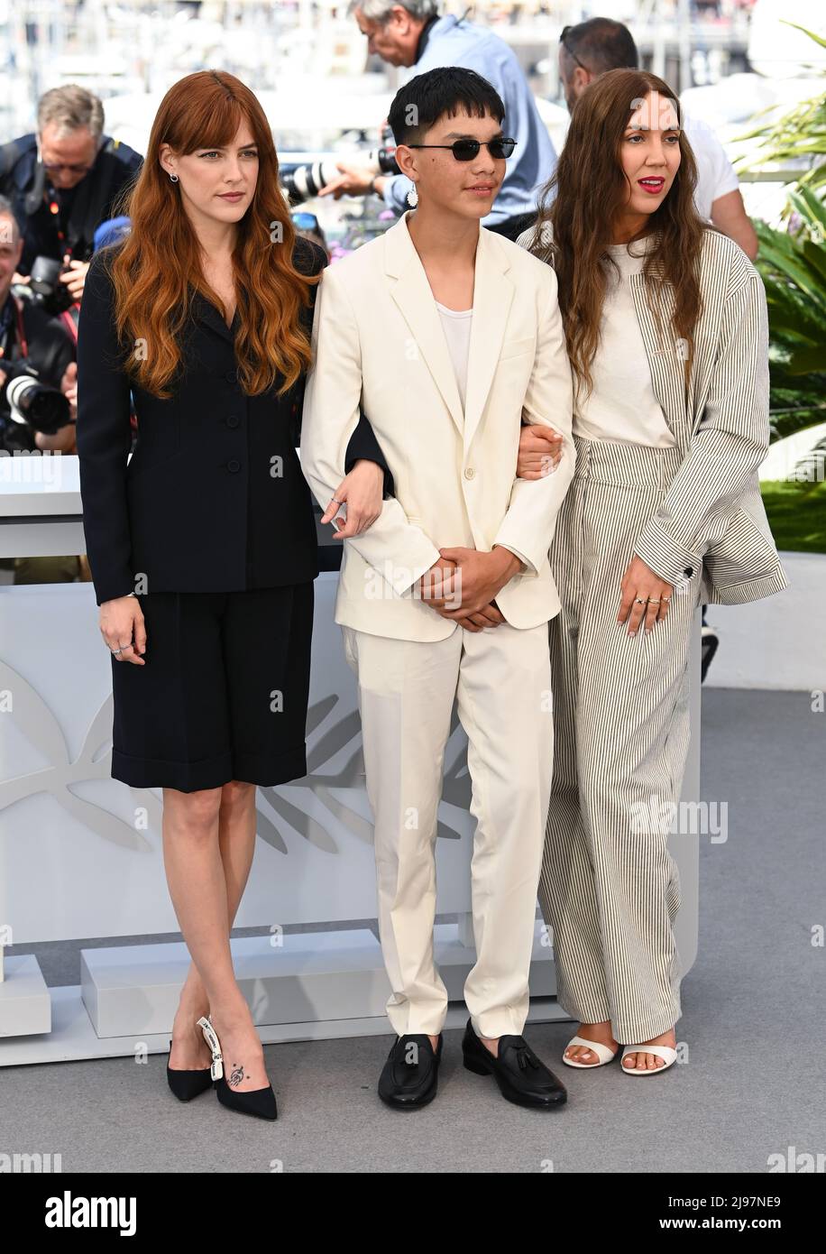 May 21st, 2022. Cannes, France. Riley Keough, Ladainian Crazy Thunder ...