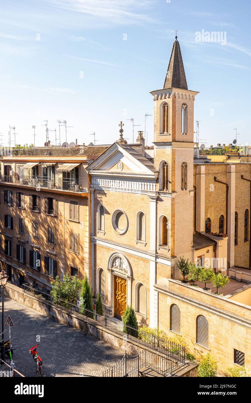 Top View on the street in Rome Stock Photo - Alamy