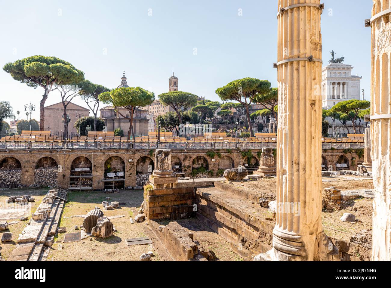 Ruins at Forum of Augustus in Rome Stock Photo - Alamy