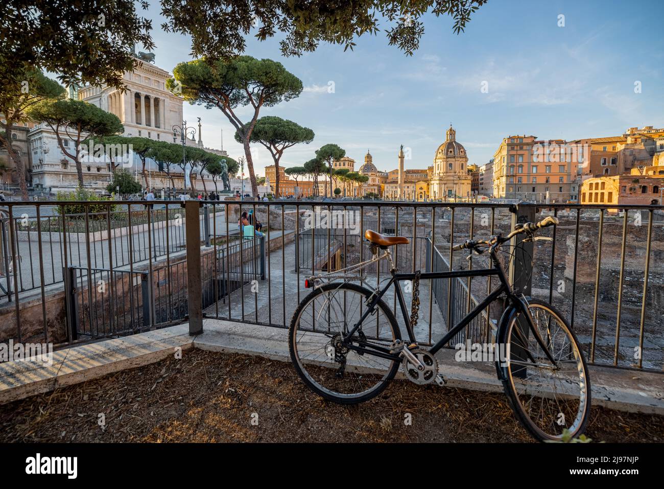 Ruins at Roman Forum in Rome on sunset Stock Photo - Alamy