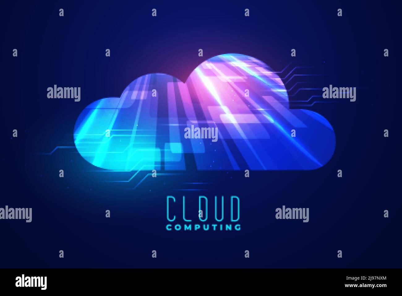 digital cloud computing technology background Stock Vector Image & Art ...