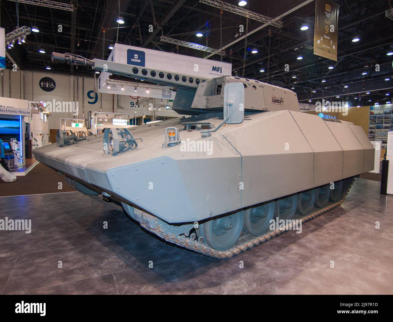 Abu Dhabi, UAE - Feb.23. 2011: Rheinmetall Defence LANCE RC Remote ...