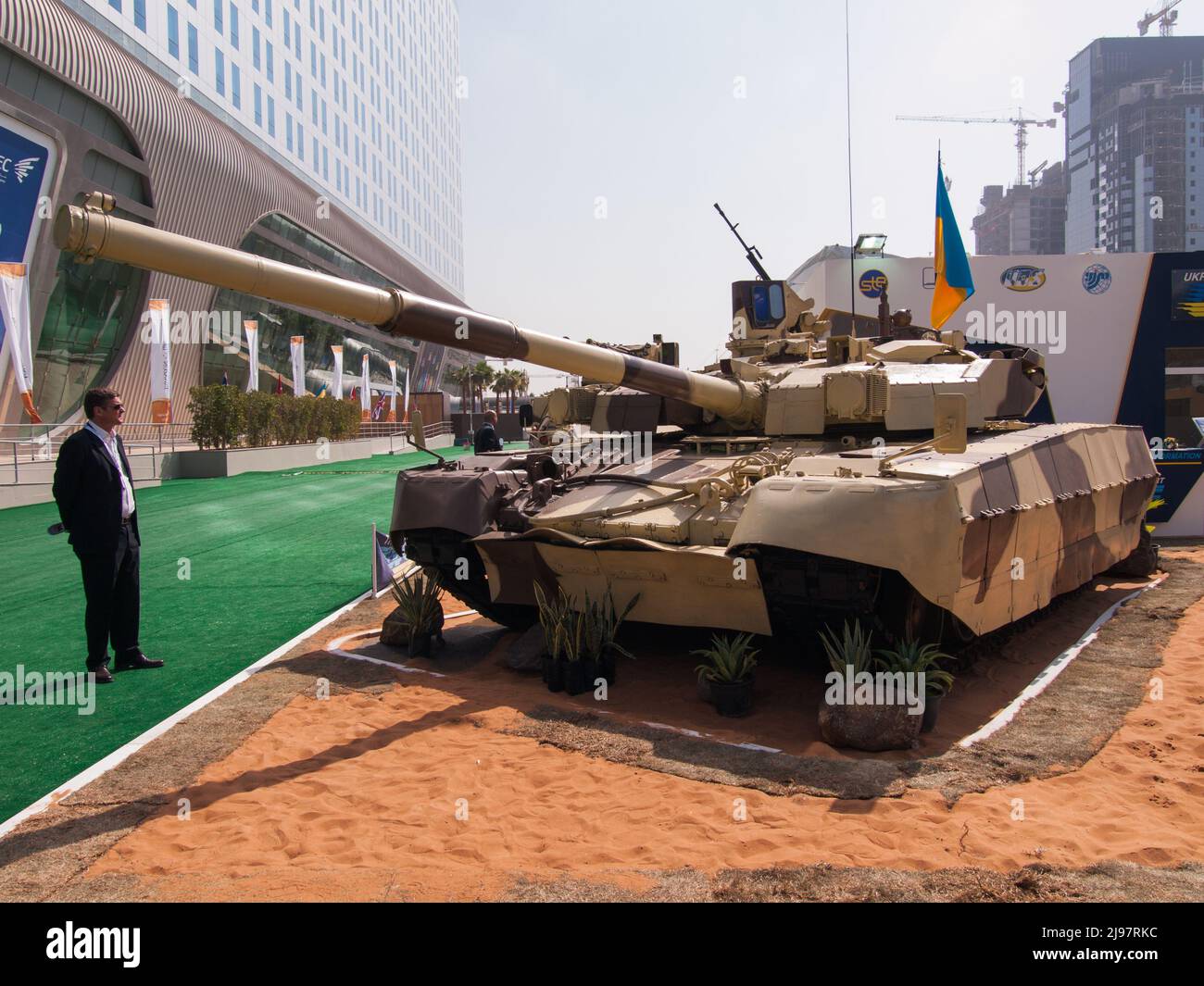 Ukraine Army BM OPLOT (T-84) tank in IDEX 2011 military exibition Stock ...