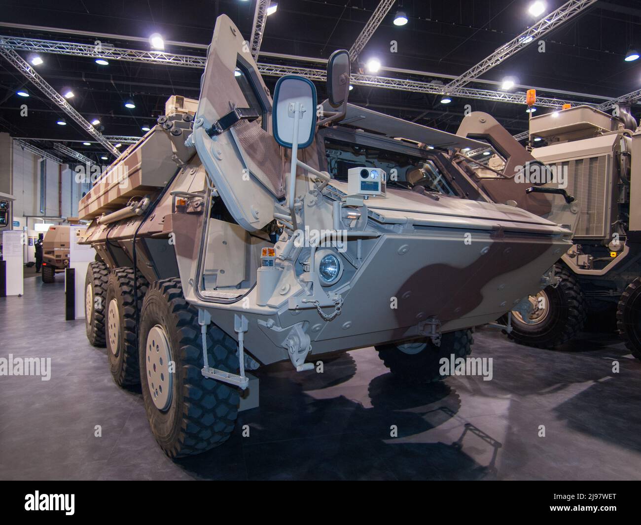 Abu Dhabi, UAE - Feb.23. 2011: The German FUCHS FOX 2 NBC vehicle in ...