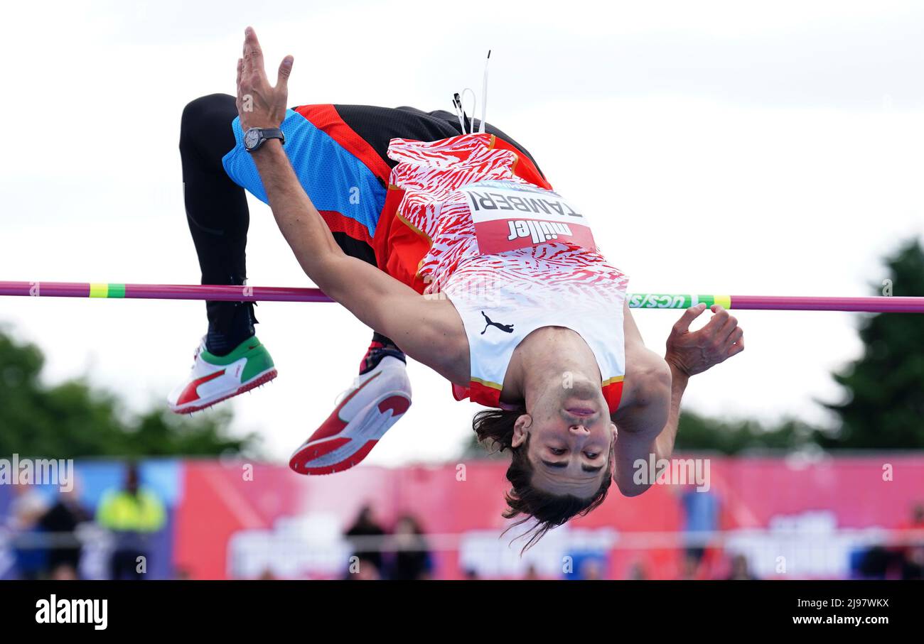 Gianmarco tamberi in action during the mens high jump hi-res stock ...