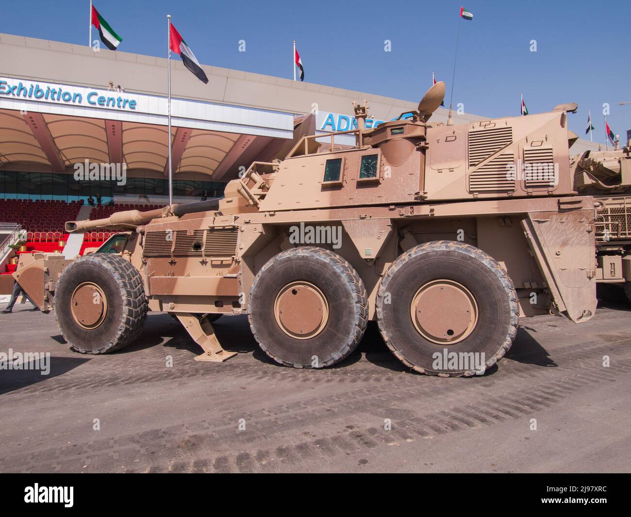Abu Dhabi, UAE - Feb.23. 2011: The G6 155mm self-propelled howitzer in ...