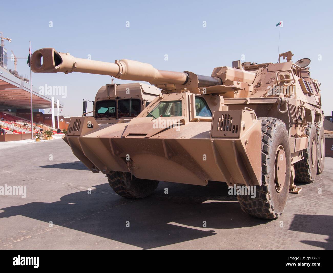 Abu Dhabi, UAE - Feb.23. 2011: The G6 155mm self-propelled howitzer in ...