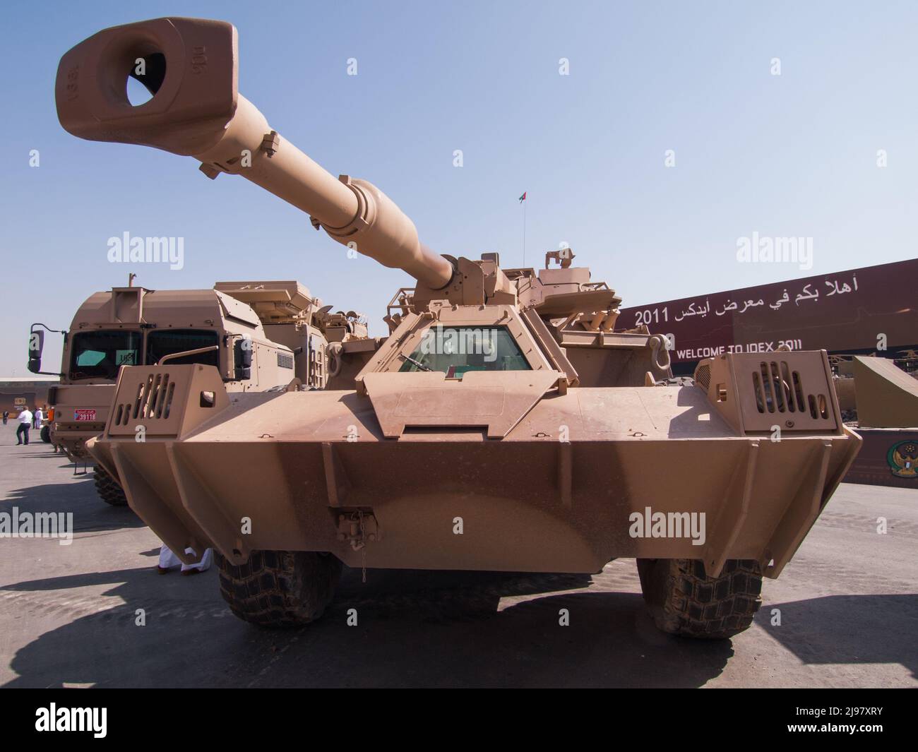 Abu Dhabi, UAE - Feb.23. 2011: The G6 155mm self-propelled howitzer in ...