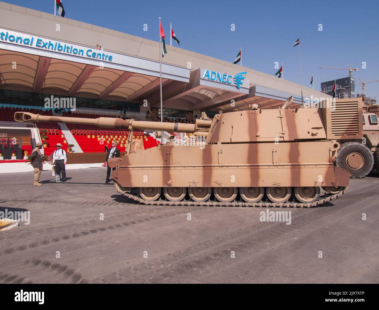 Abu Dhabi, UAE - Feb.23. 2011: The M109 155mm self-propelled howitzer ...