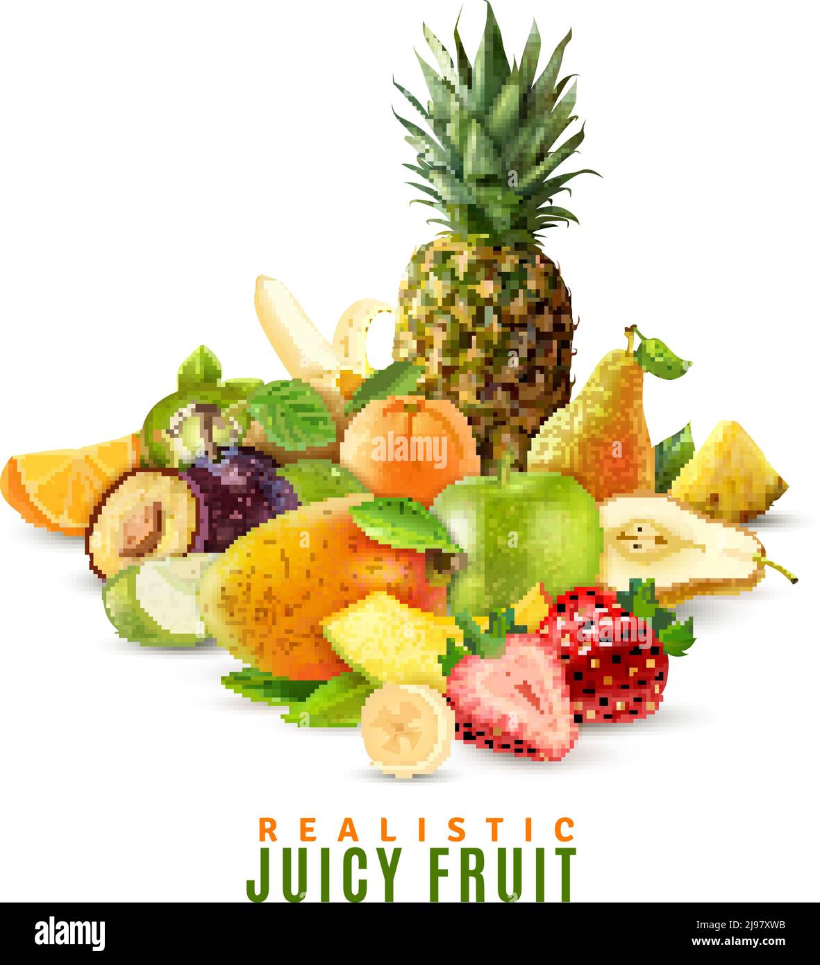 Sliced ripe pear on Stock Vector Images - Alamy