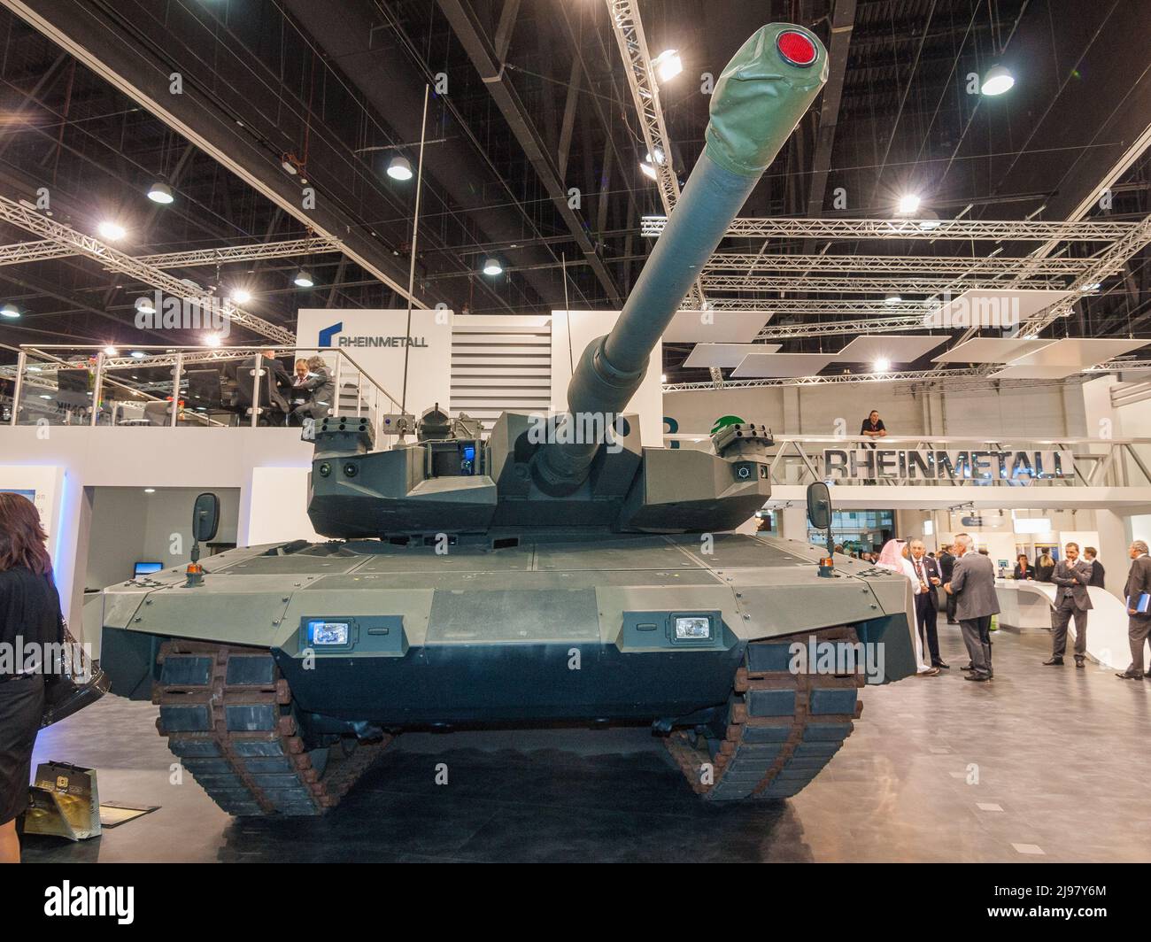 Abu Dhabi, UAE - Feb.23. 2011: Rheinmetall MBT Revolution tank with ...