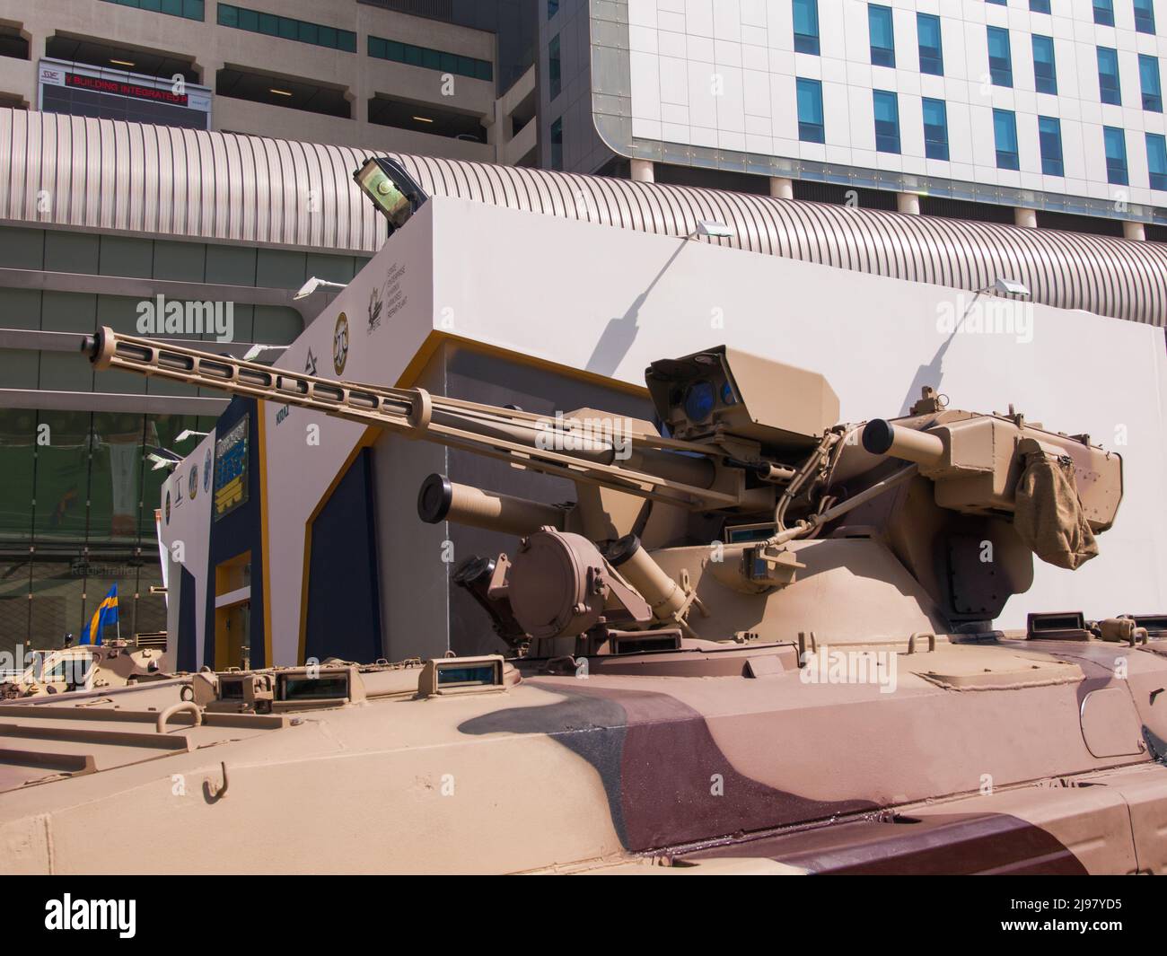 Abu Dhabi, UAE - Feb.23. 2011: Ukraine Army BMP-1M modernizado (Shkval ...