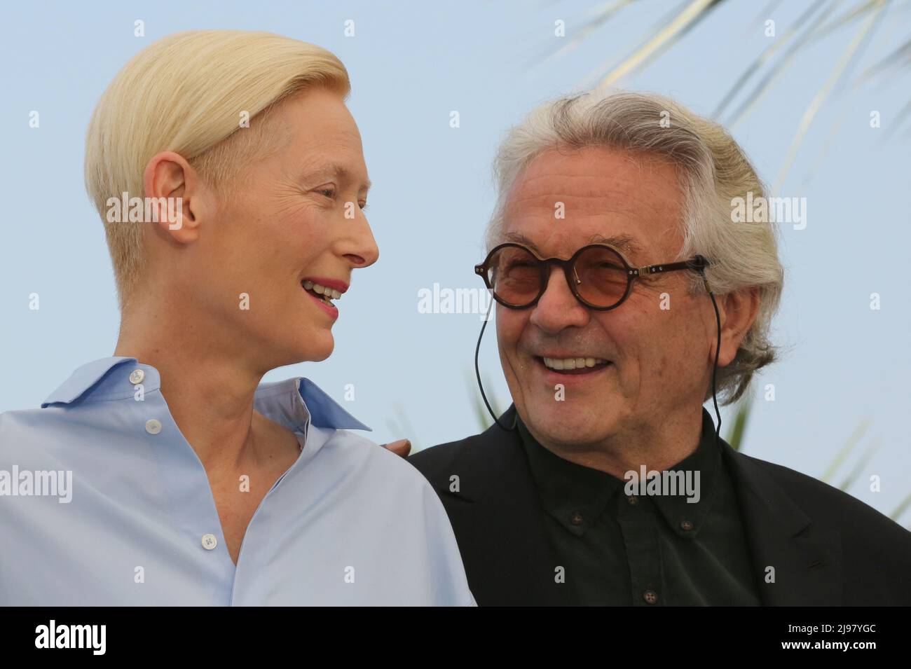 Cannes, France. 21st May, 2022. Tilda Swinton and Director George ...