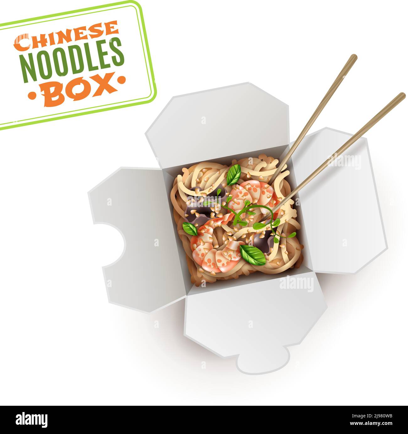 Chinese sesame noodles Stock Vector Images - Alamy