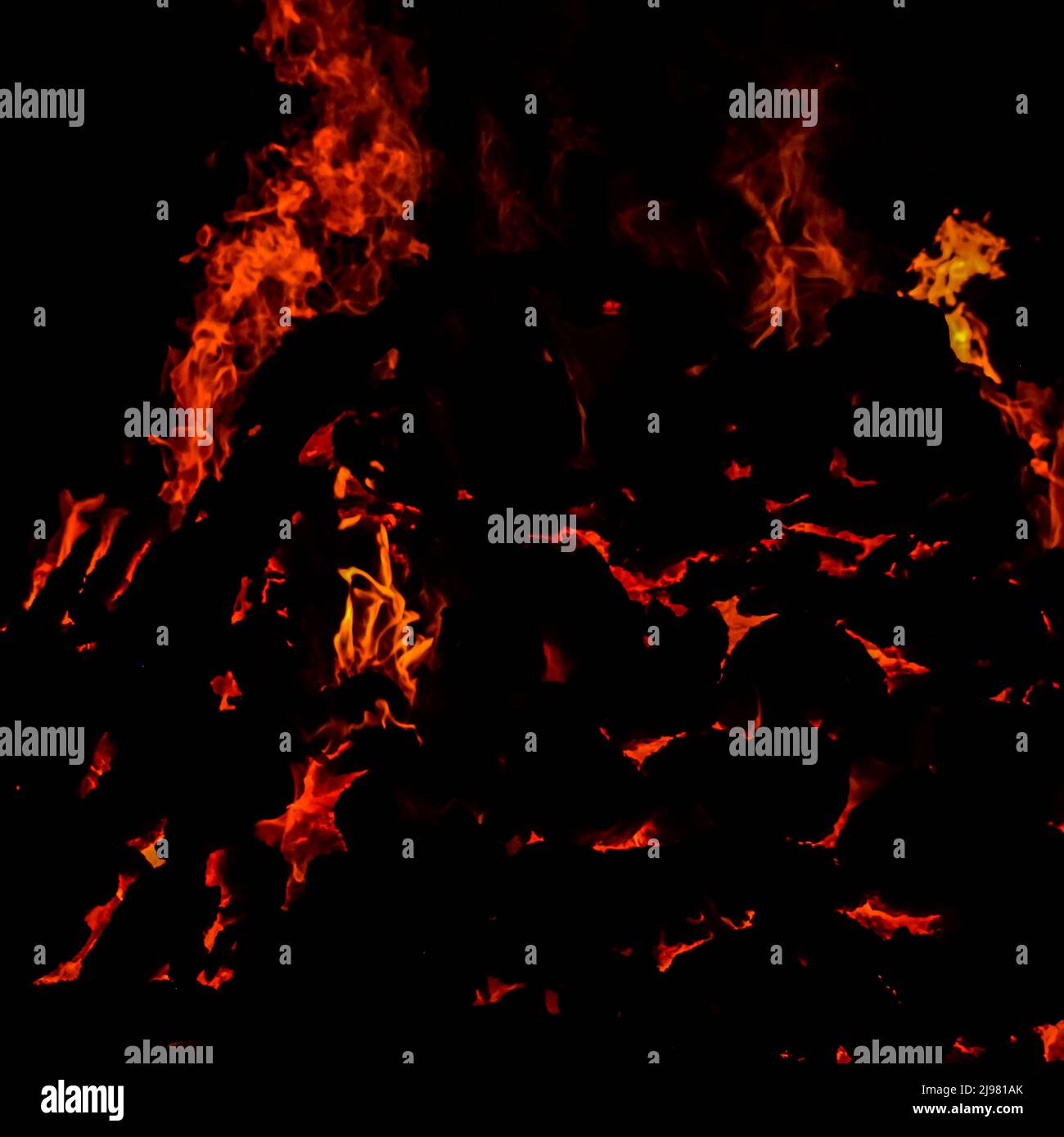 Fire flames on black background, Blaze fire flame texture background ...