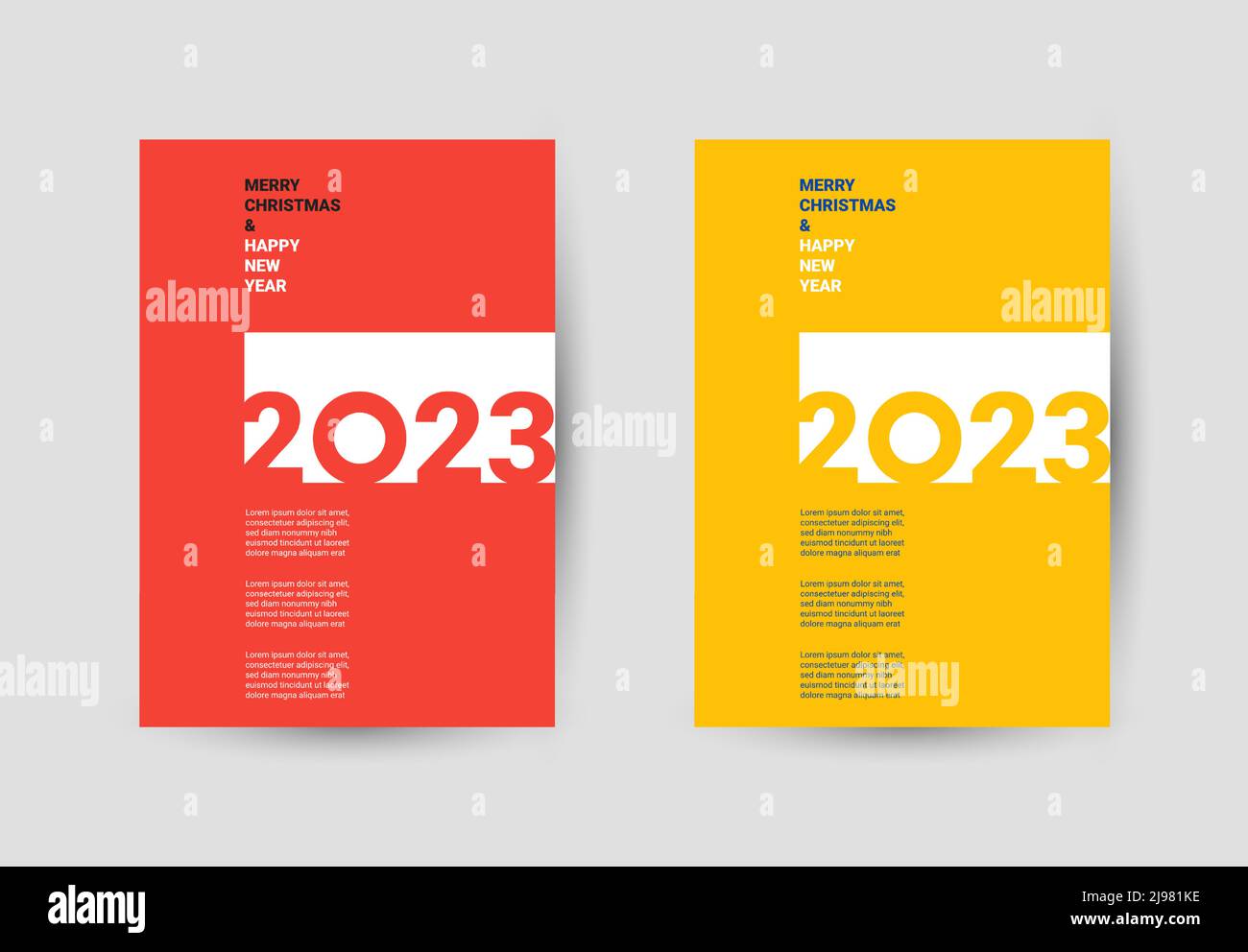 Creative concept of 2023 Happy New Year poster. Design templates with ...