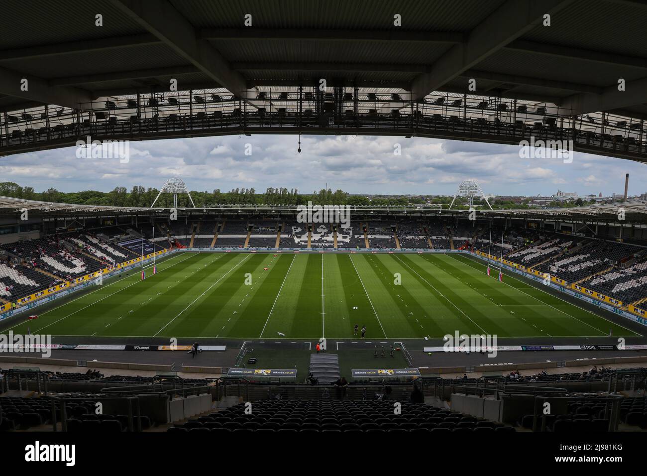 Hull, UK. 21st May, 2022. General view inside The MKM Stadium ahead of ...