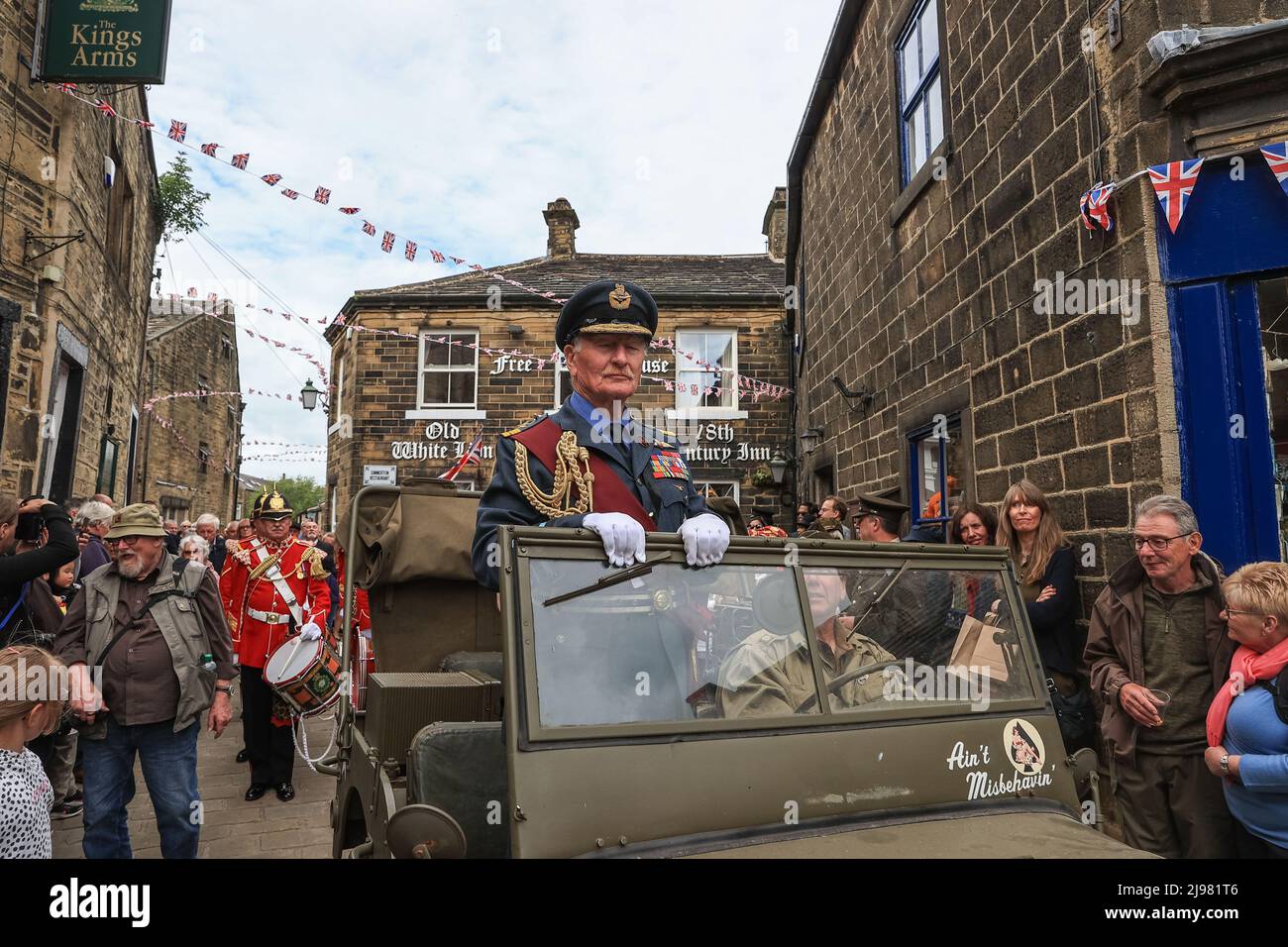 Howarth, UK. 21st May, 2022. The streets of Howarth are packed as ...