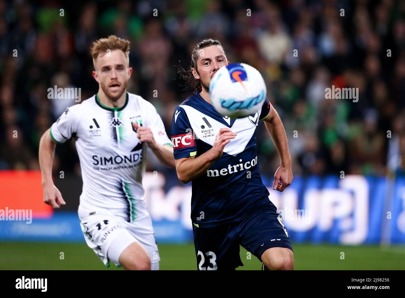 Melbourne, Australia, 21 May, 2022. Marco Rojas of Melbourne Victory ...