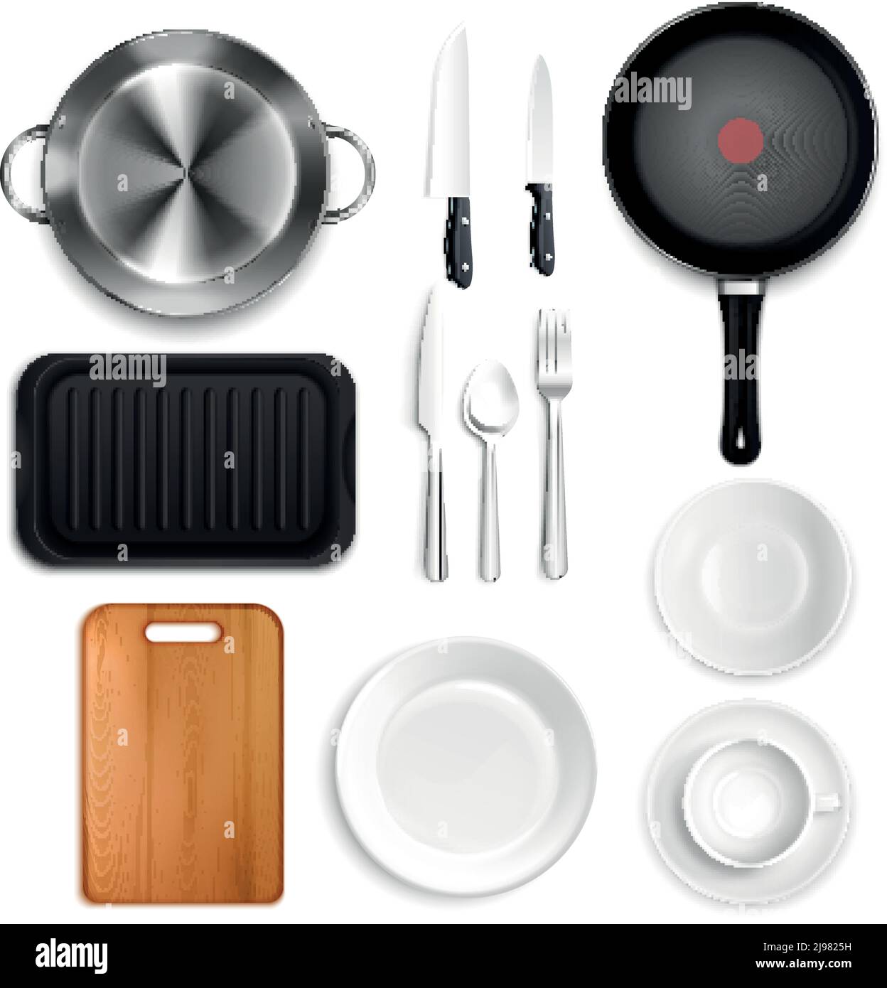 Collection of desk utensils Stock Vector Images - Alamy