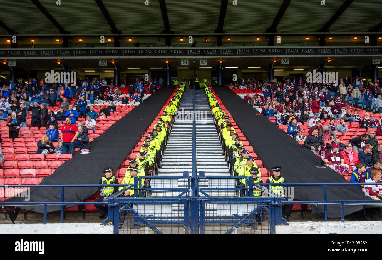Glasgow, Scotland, 21st May 2022. Fans segregation is set before the ...
