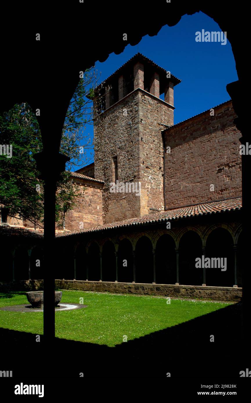 Graceful Gothic arcades with slender columns and sculpted capitals ...