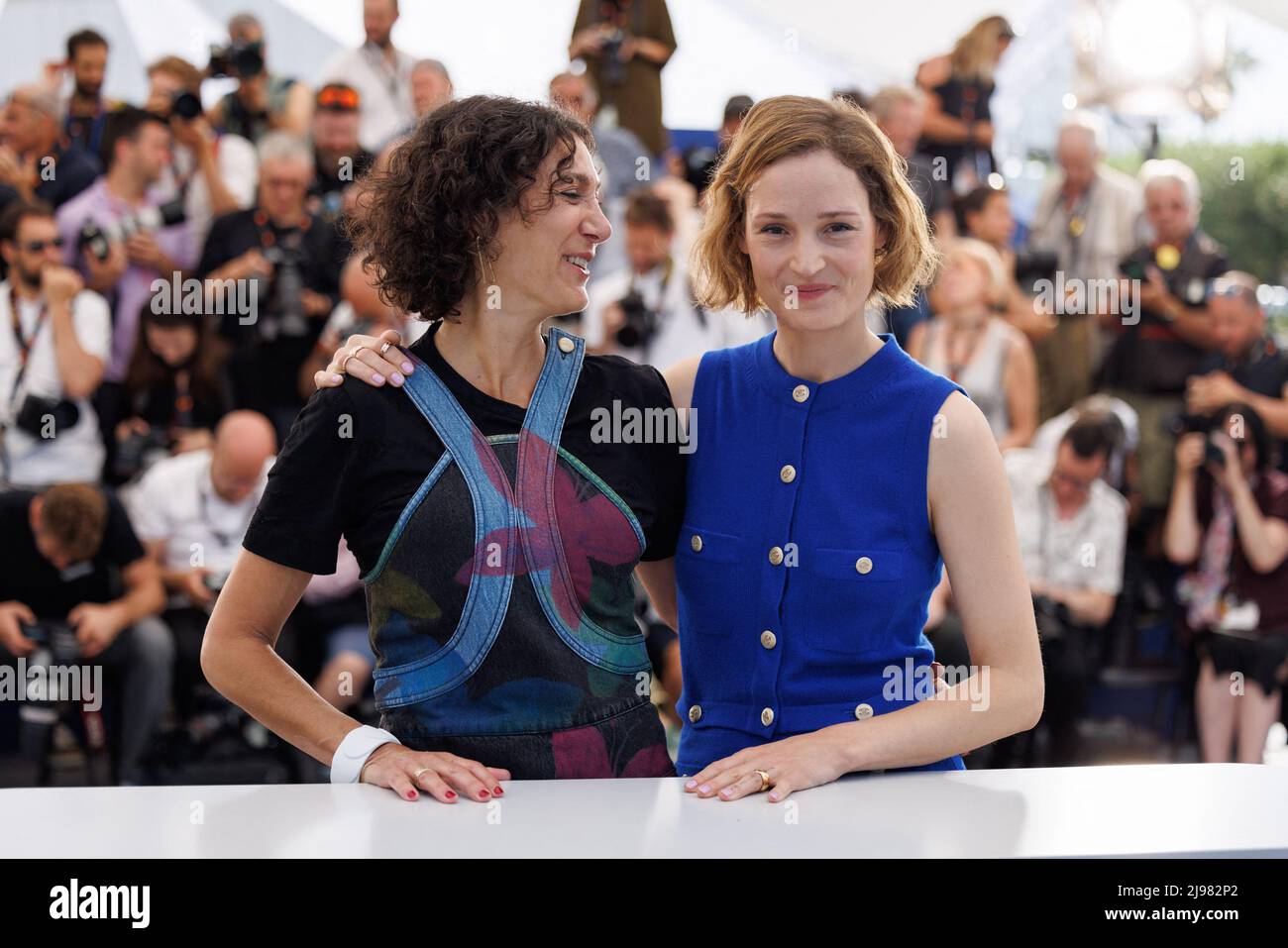 Director Emily Atef and Vicky Krieps attend the photocall for "More ...