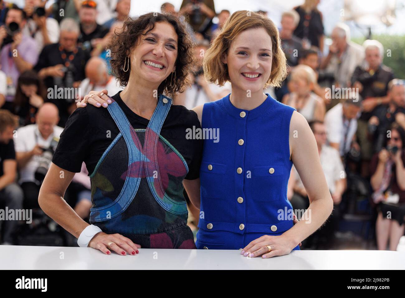 Director Emily Atef and Vicky Krieps attend the photocall for "More ...