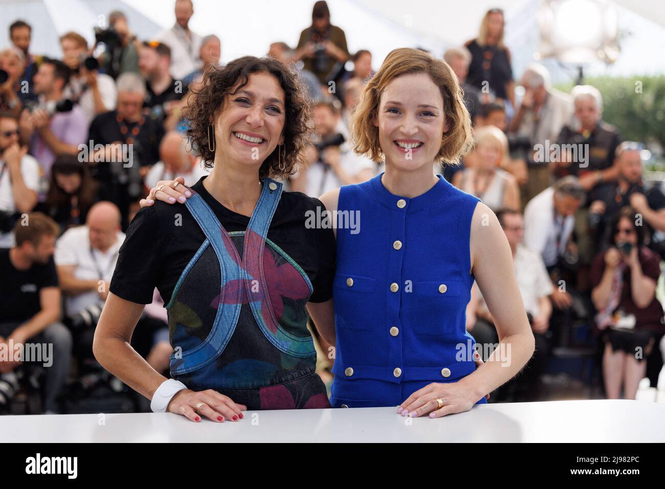 Director Emily Atef and Vicky Krieps attend the photocall for "More ...