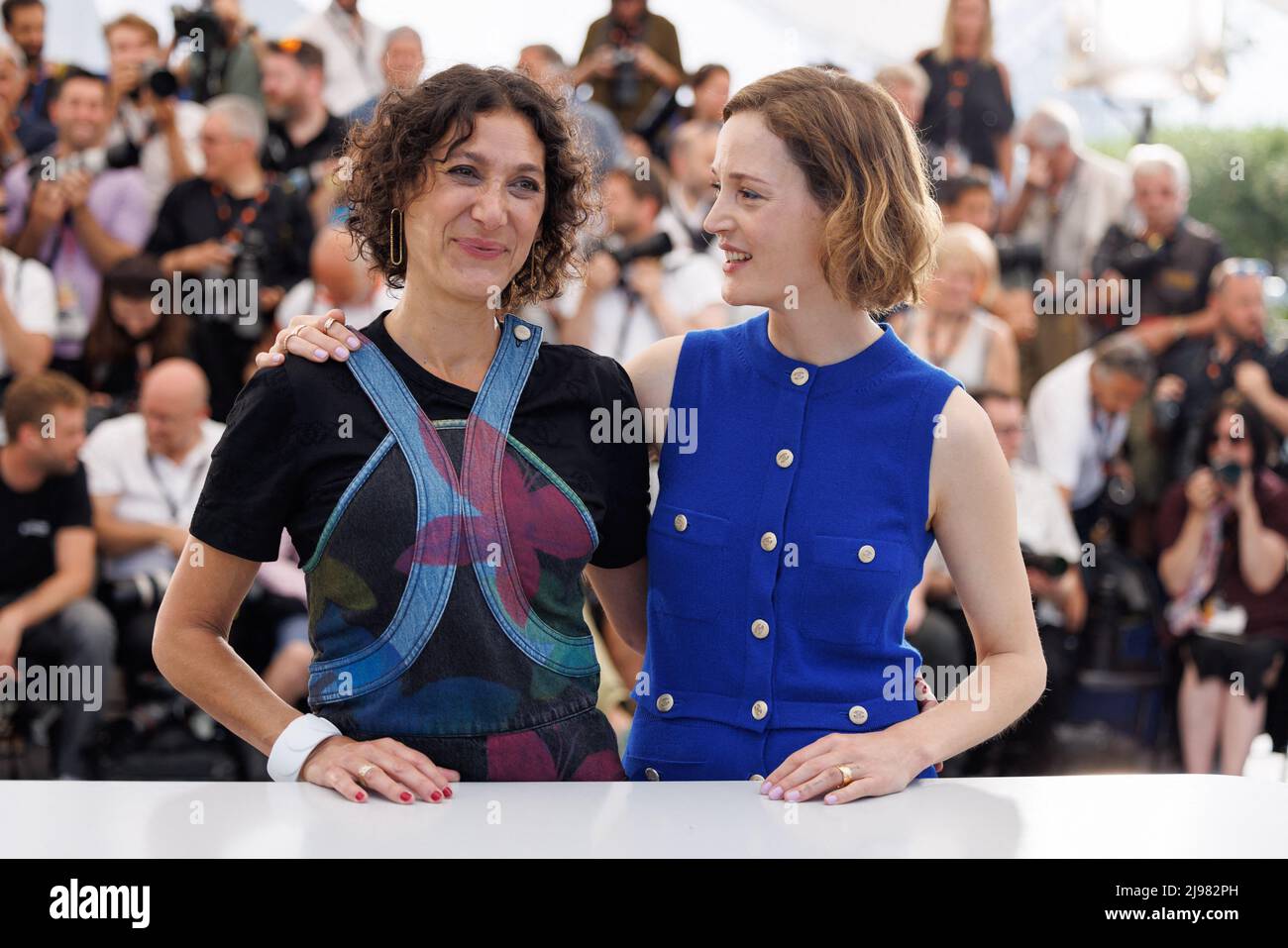 Director Emily Atef and Vicky Krieps attend the photocall for "More ...